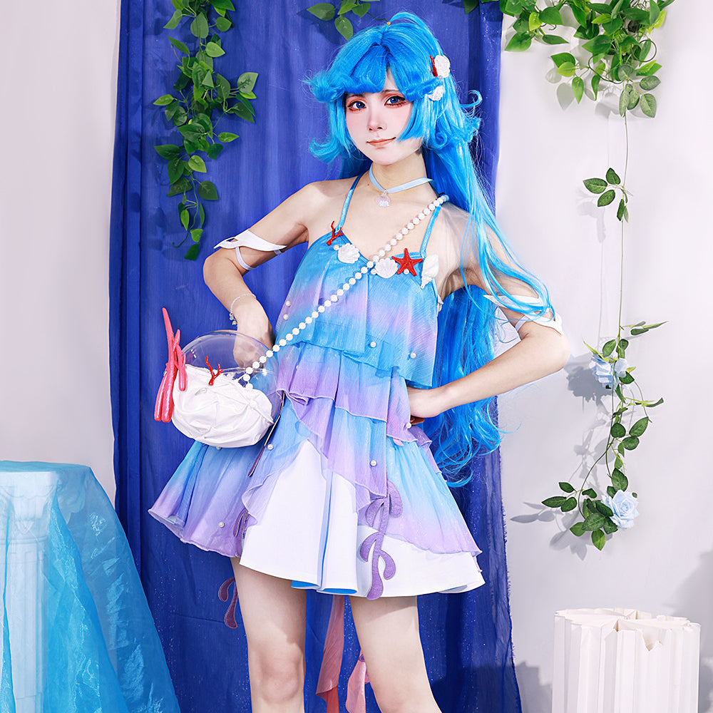 Honor of Kings Dolia Mermaid Full Set Cosplay Costume – coscrew