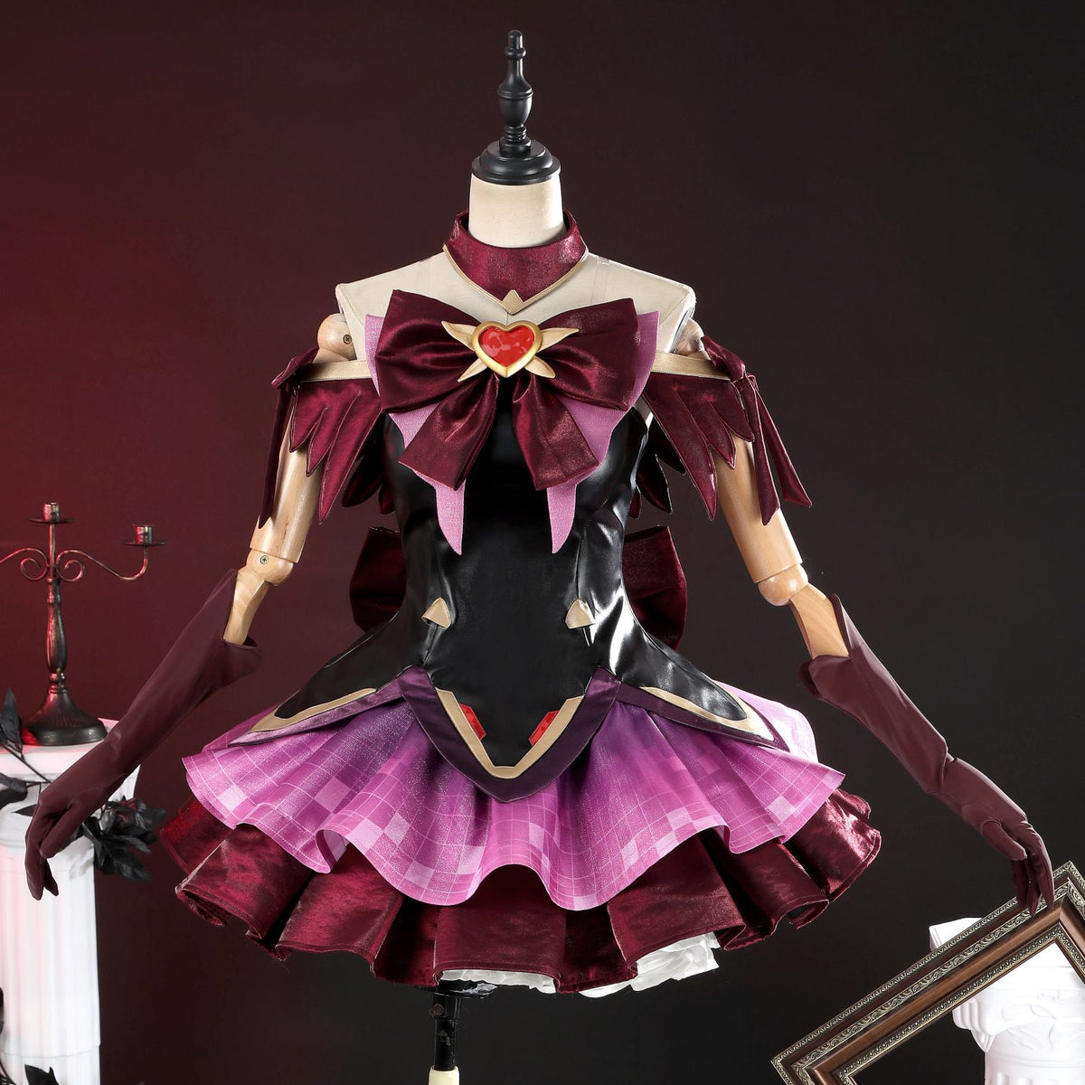 Overwatch 2 Magical Girl Juno Red Black Full Set Cosplay Costumes ...