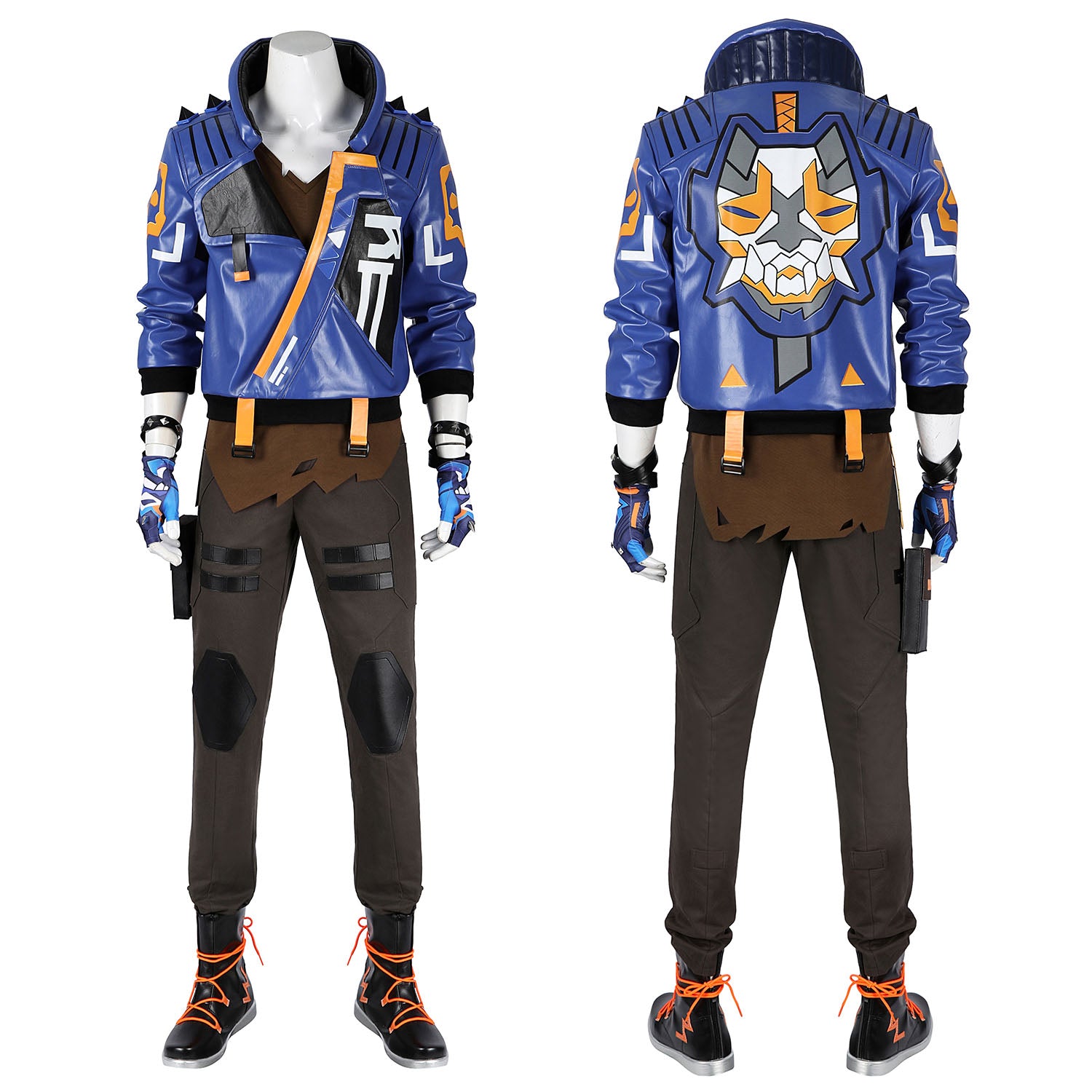 Valorant Yoru Outfit Male Leather Cosplay Costumes – coscrew