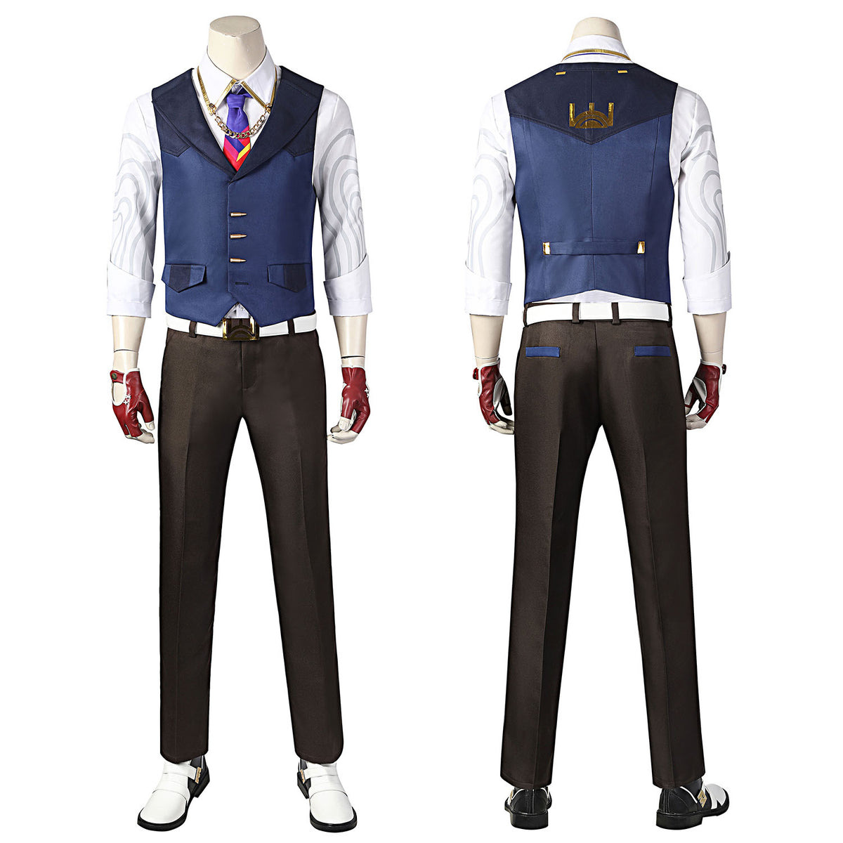 Valorant Chamber Outfit Male Fullset Cosplay Costumes – coscrew