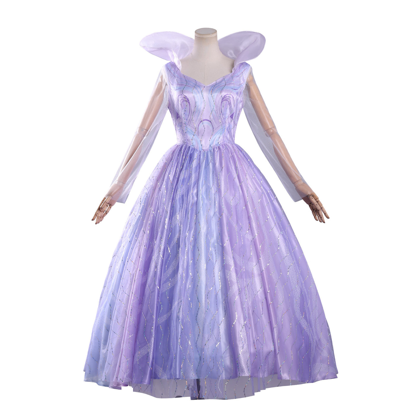 Wicked: For Good Glinda Purple Iridescent Dress Cosplay Costumes – coscrew