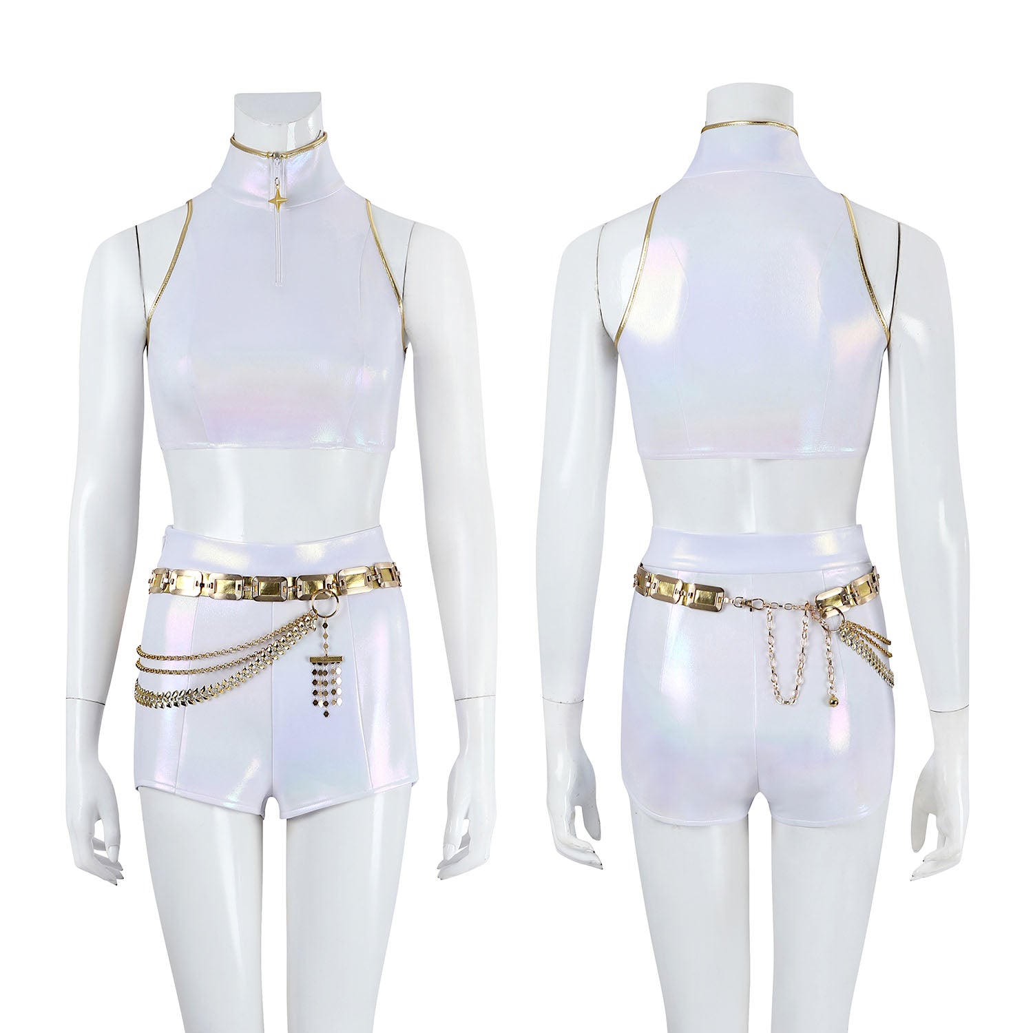 KPop Demon Hunters Rumi White Stage Outfit Cosplay Costumes – coscrew
